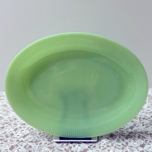 Fire King | Dining | Vintage Jadeite Ribbed Pattern Platter 2 X 9 No ...